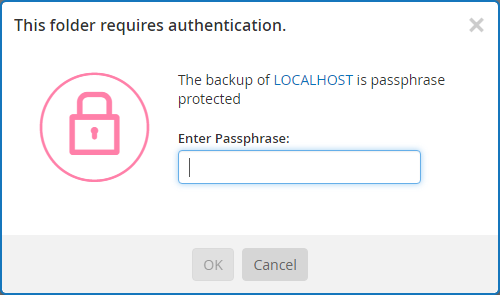 Passphrase Protecting Backups