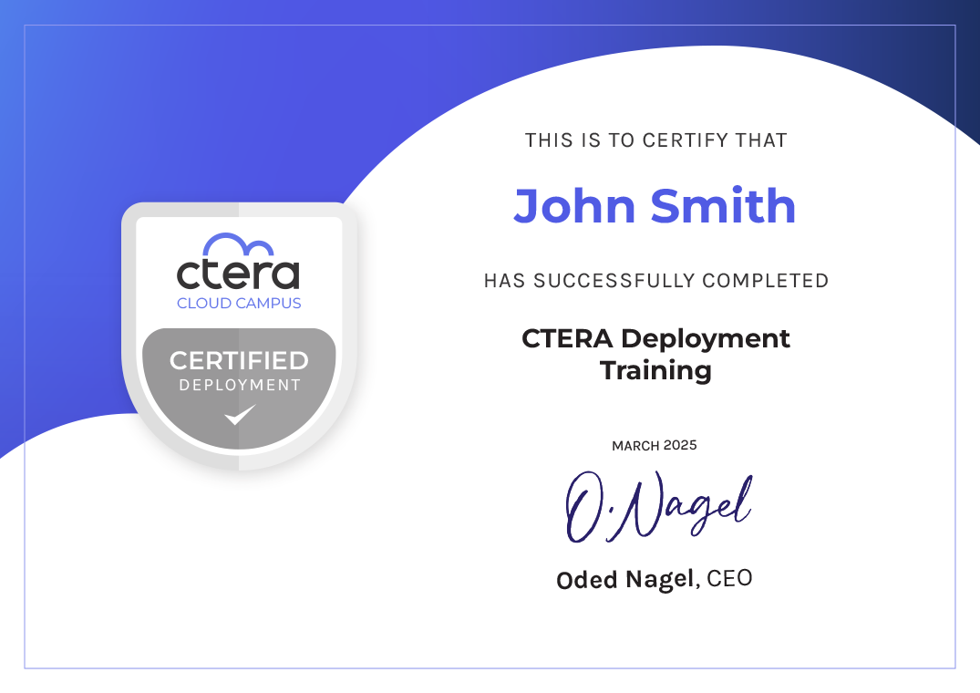 CTERA On-Demand Learning Courses | Expert Hands On Training